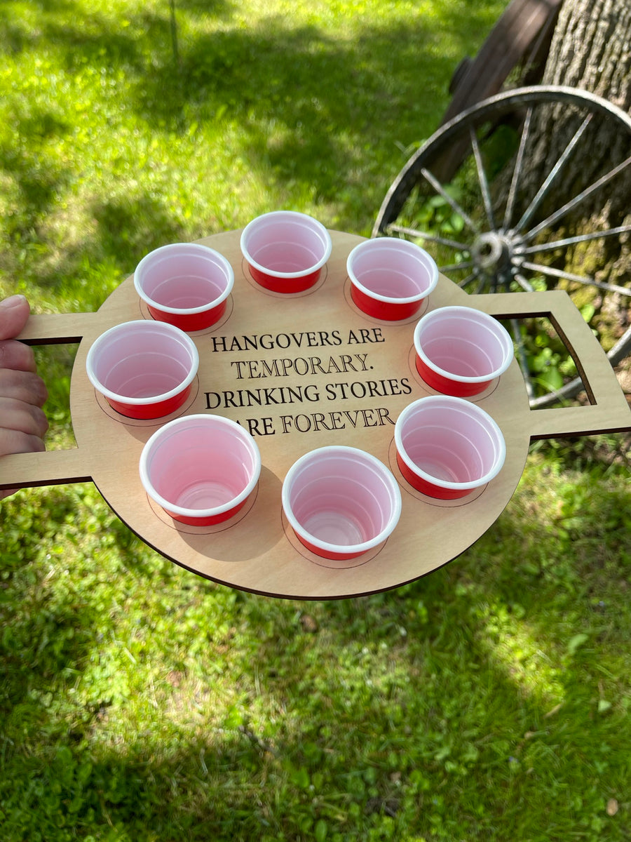 Shots Flight Board - 8 Shots - Hangovers Drinking Stories - Alcohol Li ...